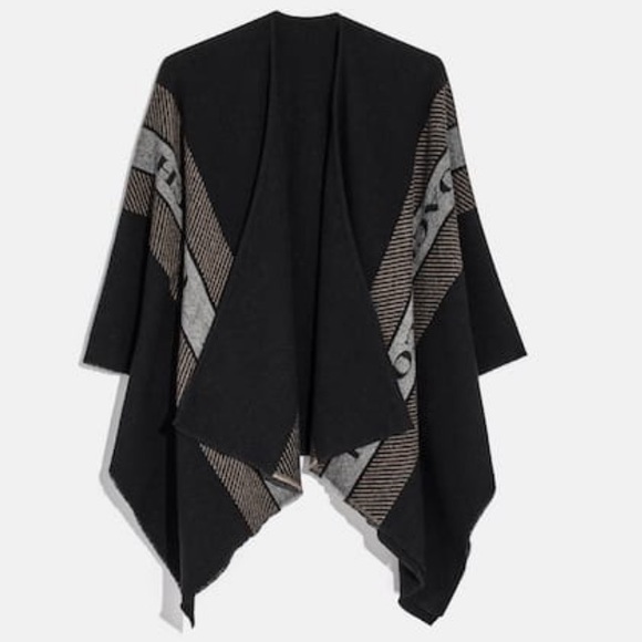 Coach | Sweaters | Coach Varsity Stripe Poncho | Poshmark